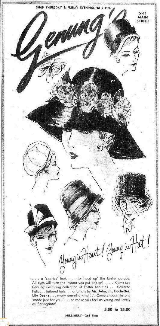 Old Ads -- 5 to 11 Main Street -- Genung's in the Sixties - SoYo Sunset