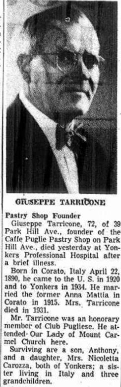 Old Ads -- Caffe Puglie -- 51 Park Hill Ave. - SoYo Sunset