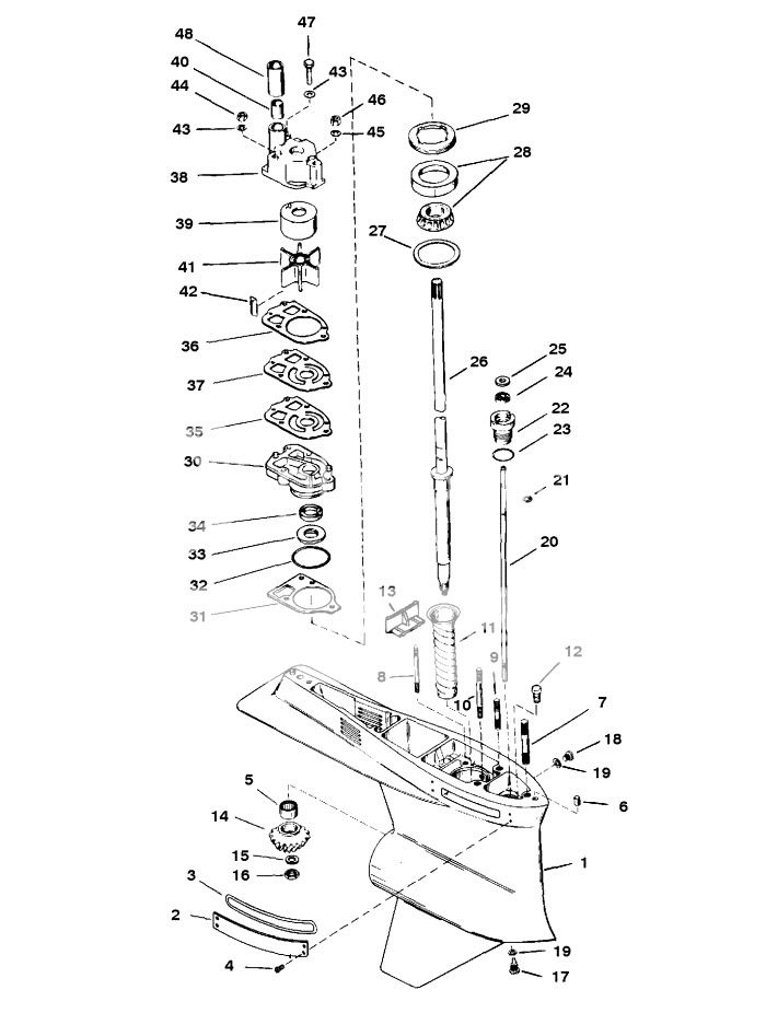 Mercury Tech cle lower unit